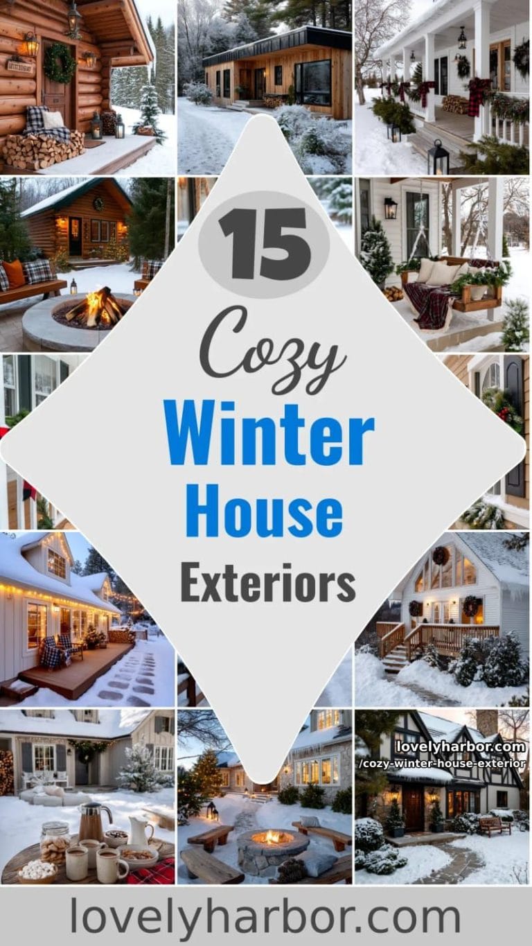 15 Cozy Winter House Exteriors For A Magical Season - Lovely Harbor
