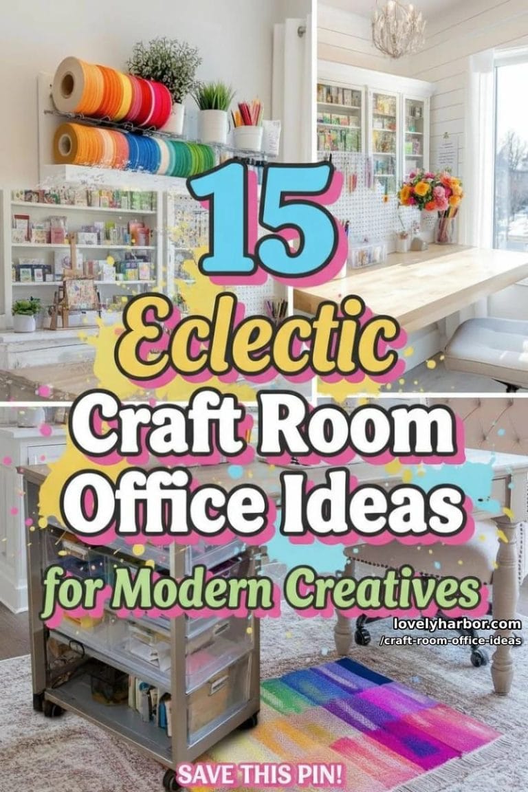 15 Eclectic Craft Room Office Ideas For Modern Creatives - Lovely Harbor