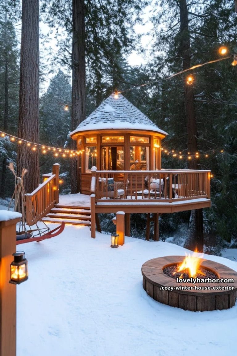 15 Cozy Winter House Exteriors For A Magical Season - Lovely Harbor