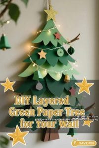 How To Make A Layered Green Paper Tree For Your Wall - Lovely Harbor