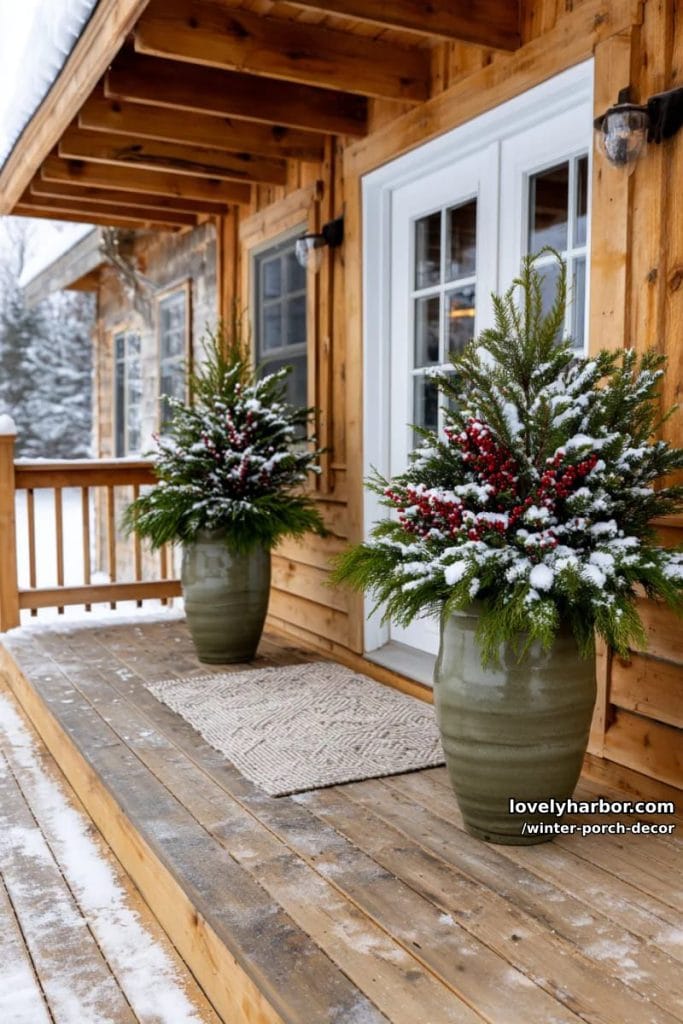 15 Winter Porch Decor Ideas For A Picture-Perfect Entry - Lovely Harbor