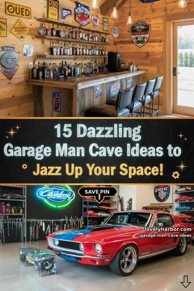 15 Dazzling Garage Man Cave Ideas To Jazz Up Your Space! - Lovely Harbor
