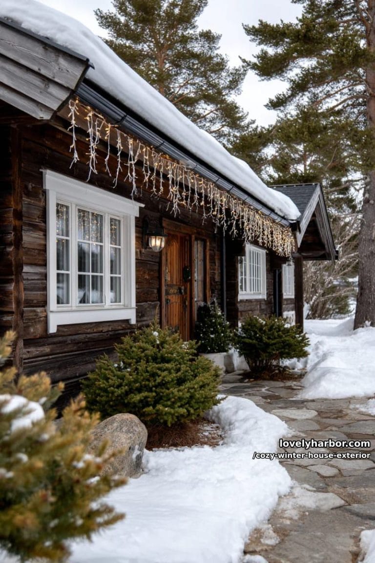 15 Cozy Winter House Exteriors For A Magical Season - Lovely Harbor