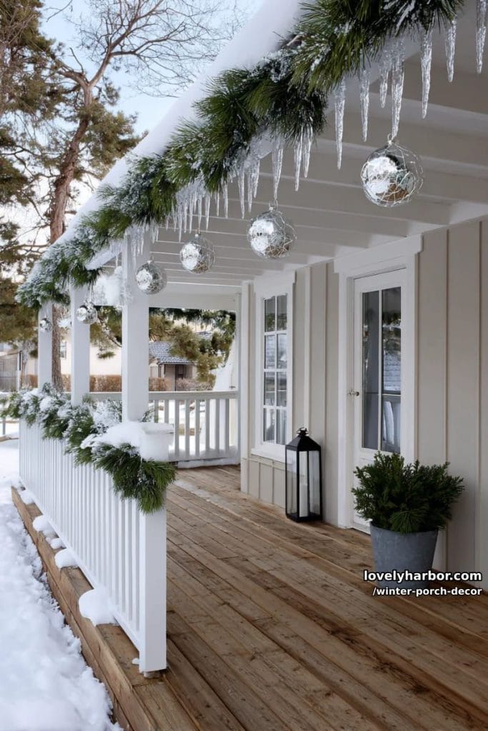 15 Winter Porch Decor Ideas For A Picture-Perfect Entry - Lovely Harbor