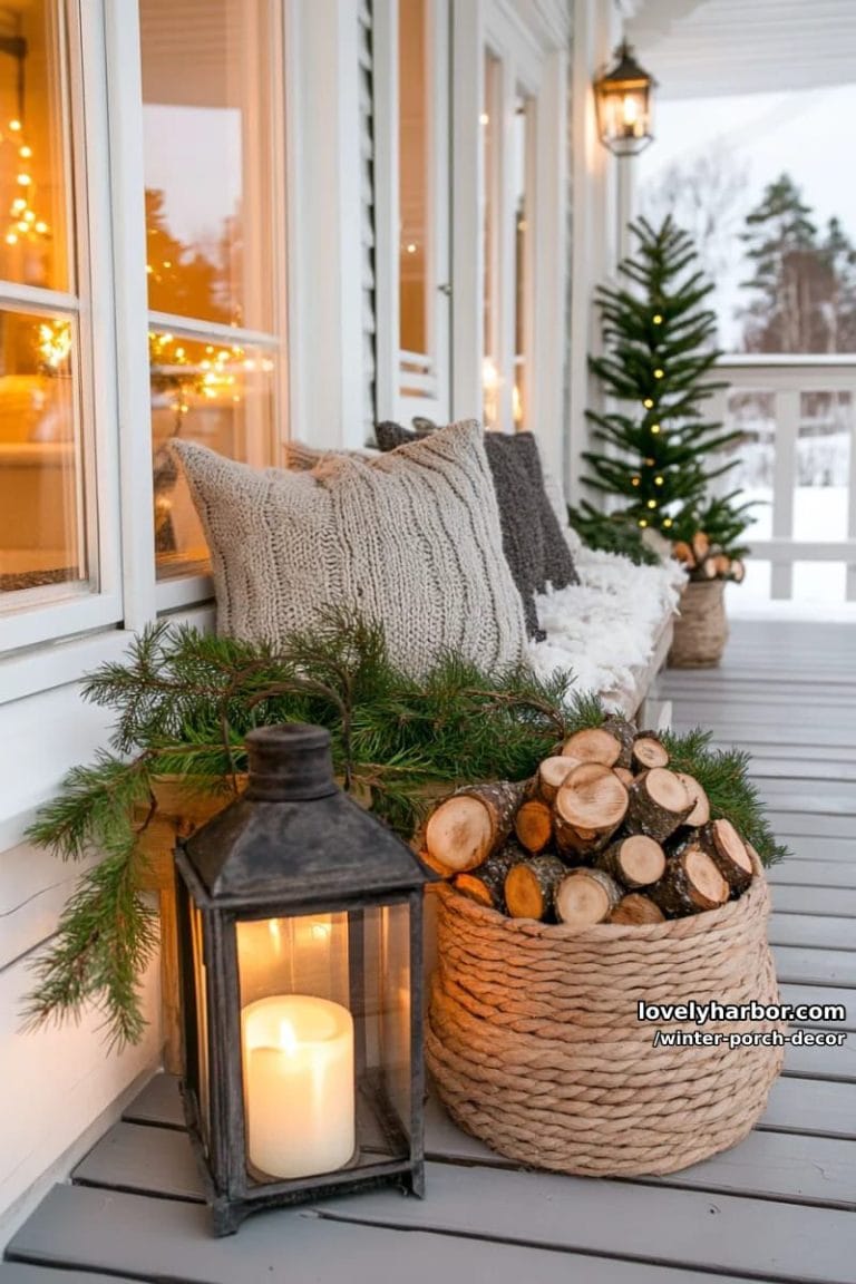 15 Winter Porch Decor Ideas For A Picture-Perfect Entry - Lovely Harbor