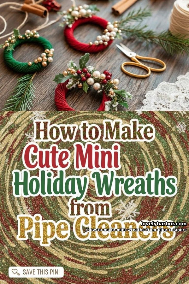 How To Make Cute Mini Holiday Wreaths From Pipe Cleaners - Lovely Harbor