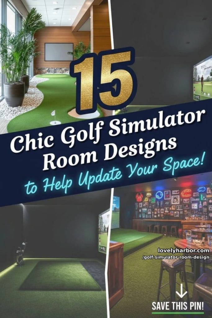 15 Chic Golf Simulator Room Designs To Help Update Your Space! - Lovely ...