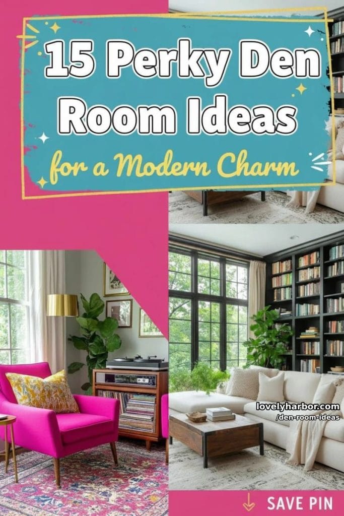 15 Perky Den Room Ideas For A Modern Charm - Lovely Harbor