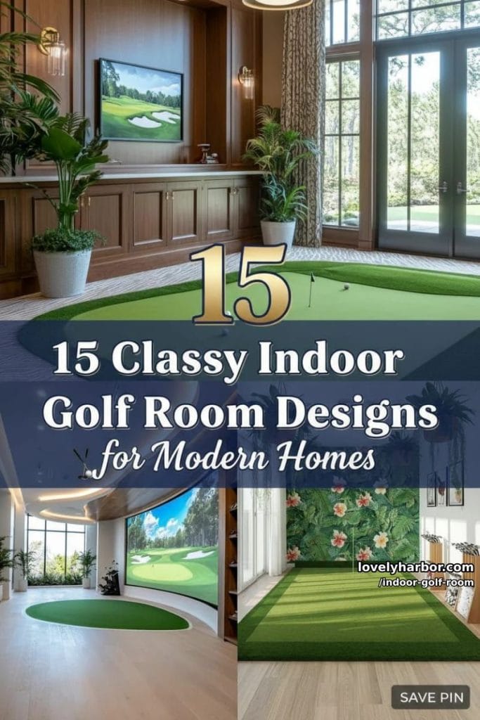 15 Classy Indoor Golf Room Designs For Modern Homes - Lovely Harbor