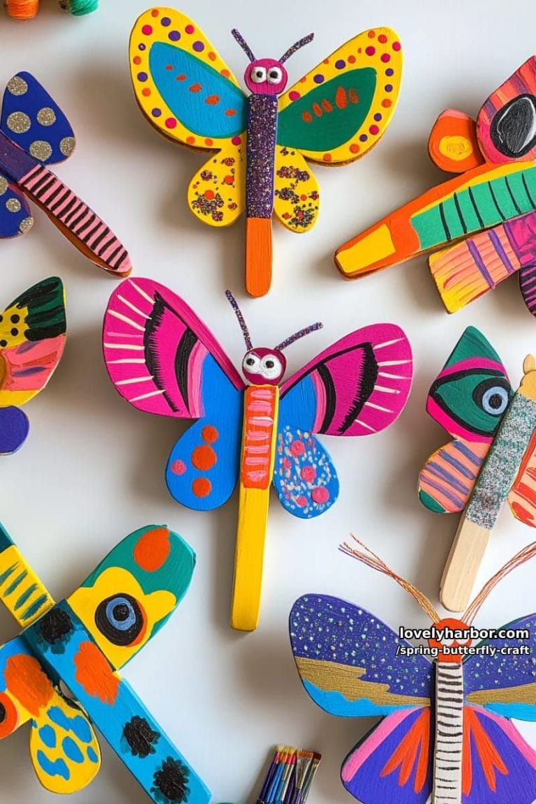 15 Butterfly Crafts For A Fresh Spring Mood - Lovely Harbor
