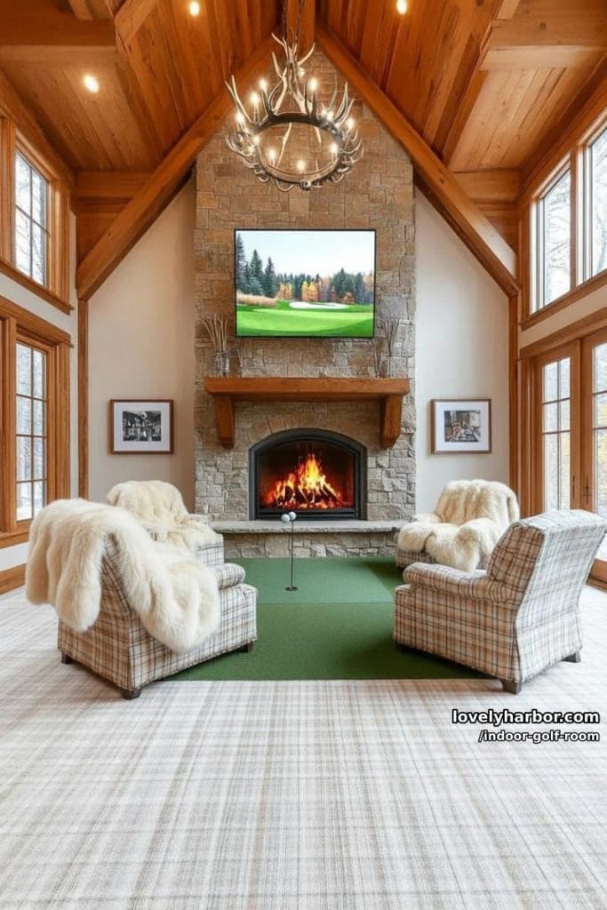 15 Classy Indoor Golf Room Designs For Modern Homes - Lovely Harbor