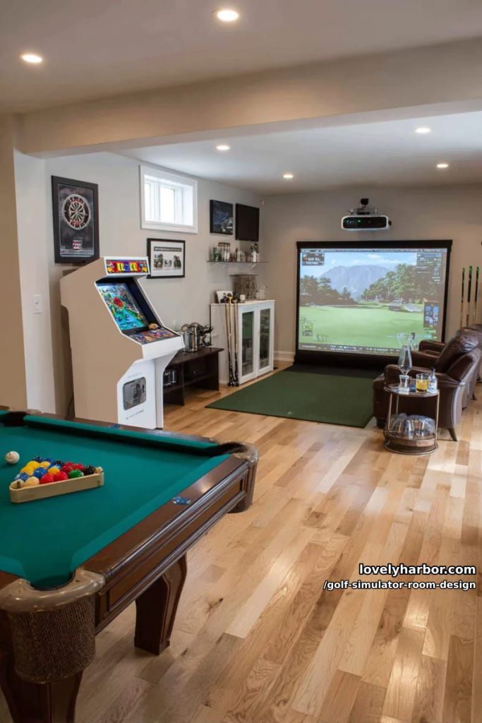 15 Chic Golf Simulator Room Designs To Help Update Your Space! - Lovely ...