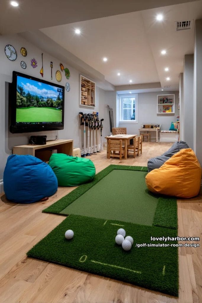 15 Chic Golf Simulator Room Designs To Help Update Your Space! - Lovely ...
