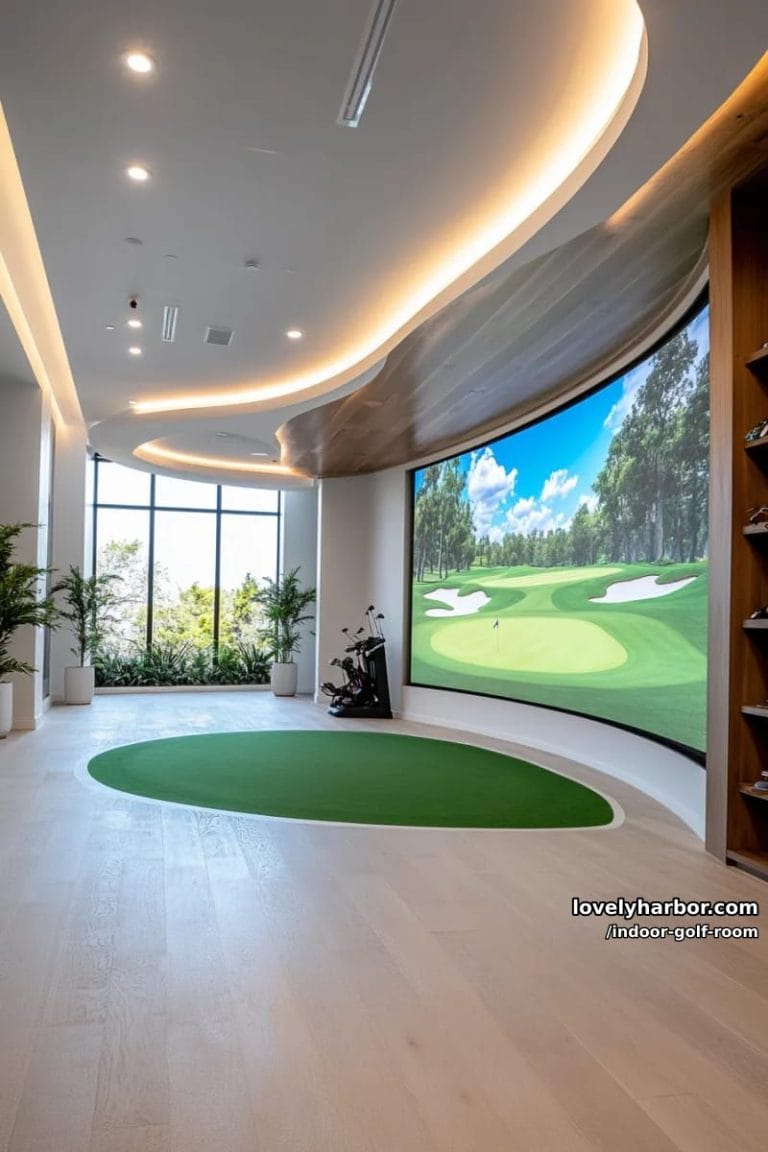15 Classy Indoor Golf Room Designs For Modern Homes - Lovely Harbor