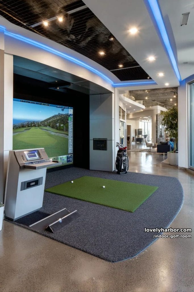 15 Classy Indoor Golf Room Designs For Modern Homes - Lovely Harbor