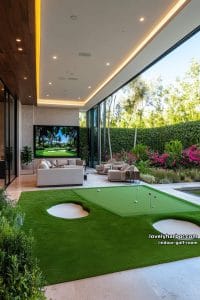 15 Classy Indoor Golf Room Designs For Modern Homes - Lovely Harbor