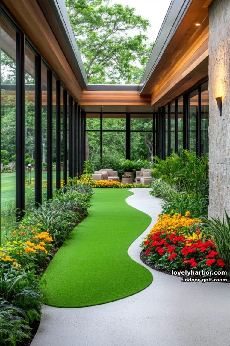 15 Classy Indoor Golf Room Designs For Modern Homes - Lovely Harbor