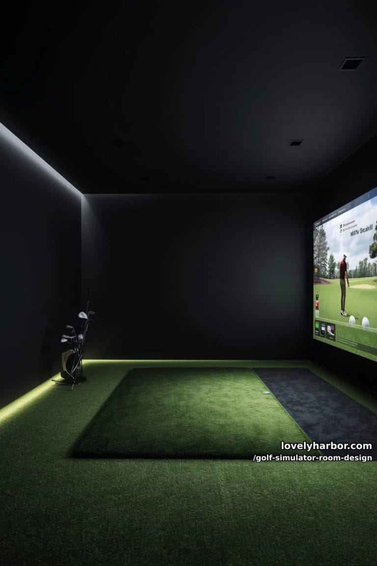 15 Chic Golf Simulator Room Designs To Help Update Your Space! - Lovely ...