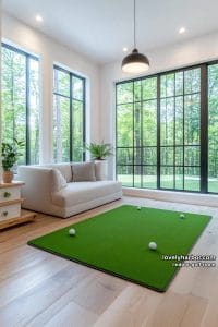 15 Classy Indoor Golf Room Designs For Modern Homes - Lovely Harbor