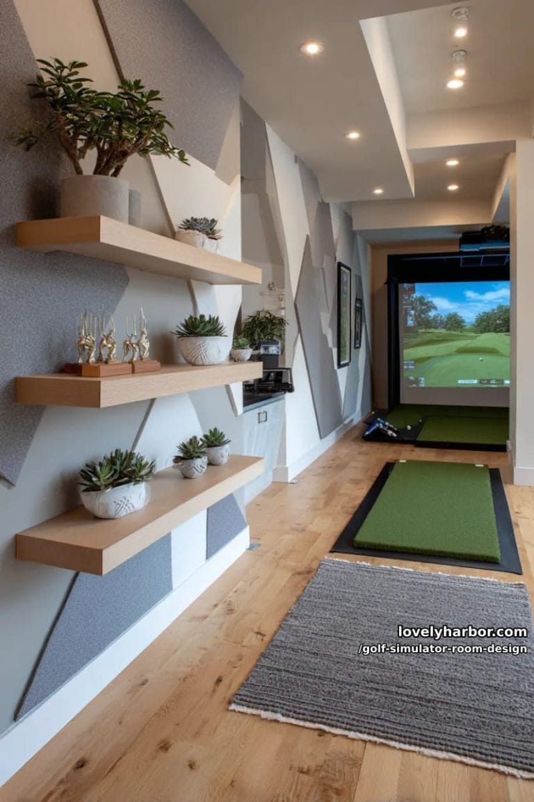 15 Chic Golf Simulator Room Designs To Help Update Your Space! - Lovely ...