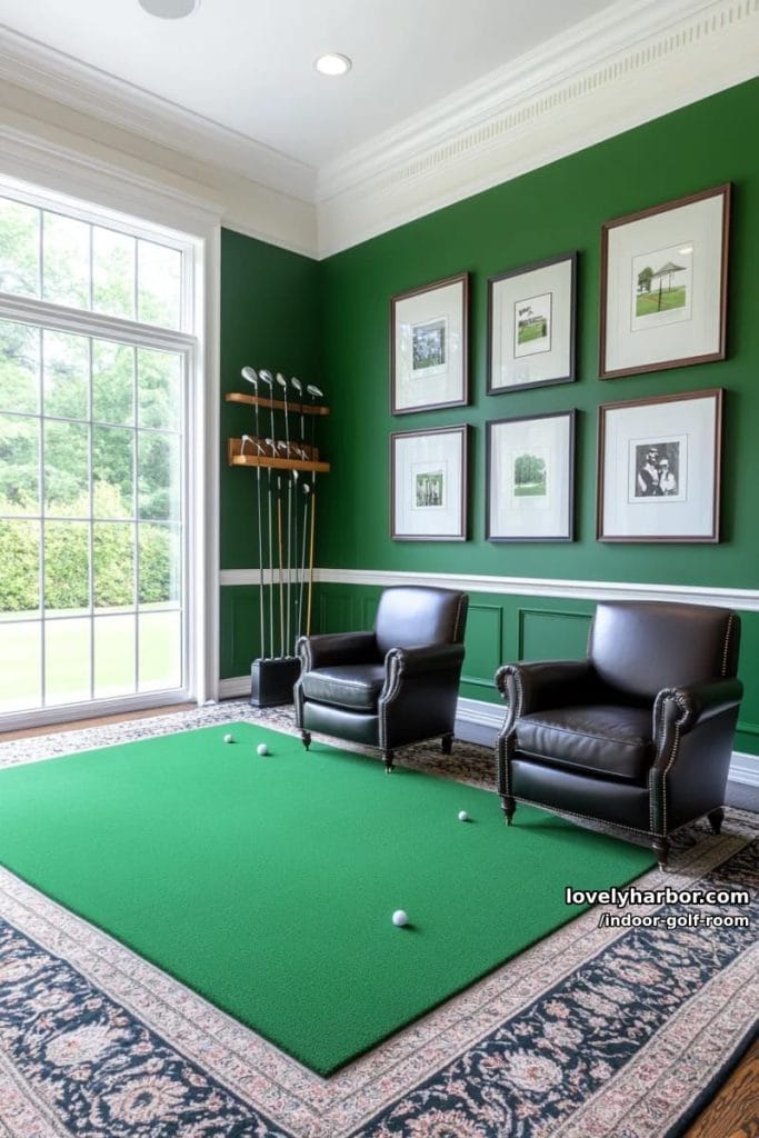 15 Classy Indoor Golf Room Designs For Modern Homes - Lovely Harbor