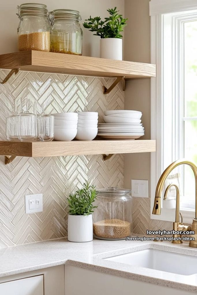 15 Herringbone Backsplash Design Ideas For Your Kitchen - Lovely Harbor