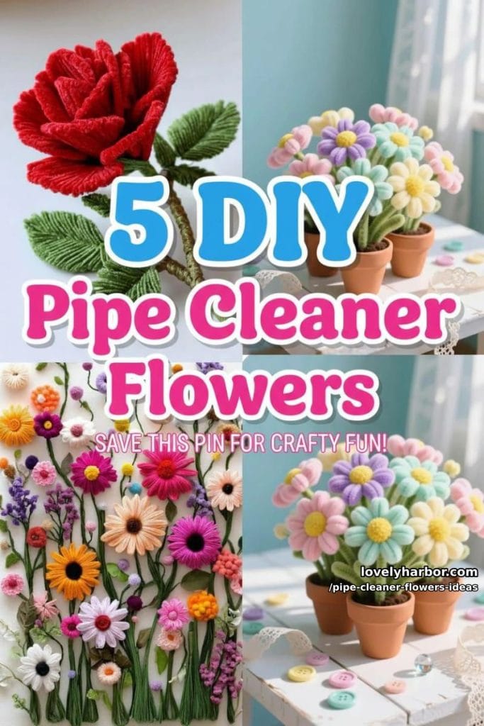 5 DIY Pipe Cleaner Flowers That Add Instant Color And Charm - Lovely Harbor
