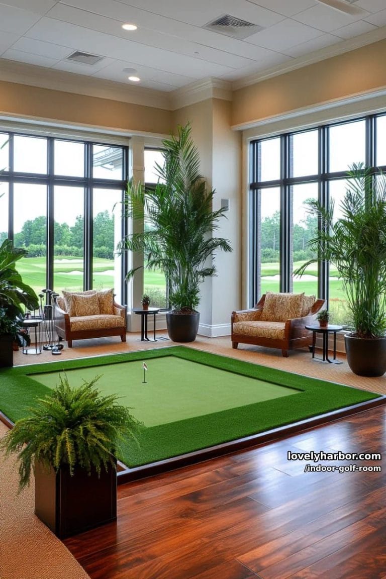 15 Classy Indoor Golf Room Designs For Modern Homes - Lovely Harbor