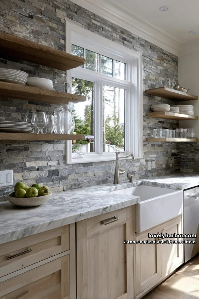 15 Stone Backsplash Ideas To Elevate Your Kitchen - Lovely Harbor
