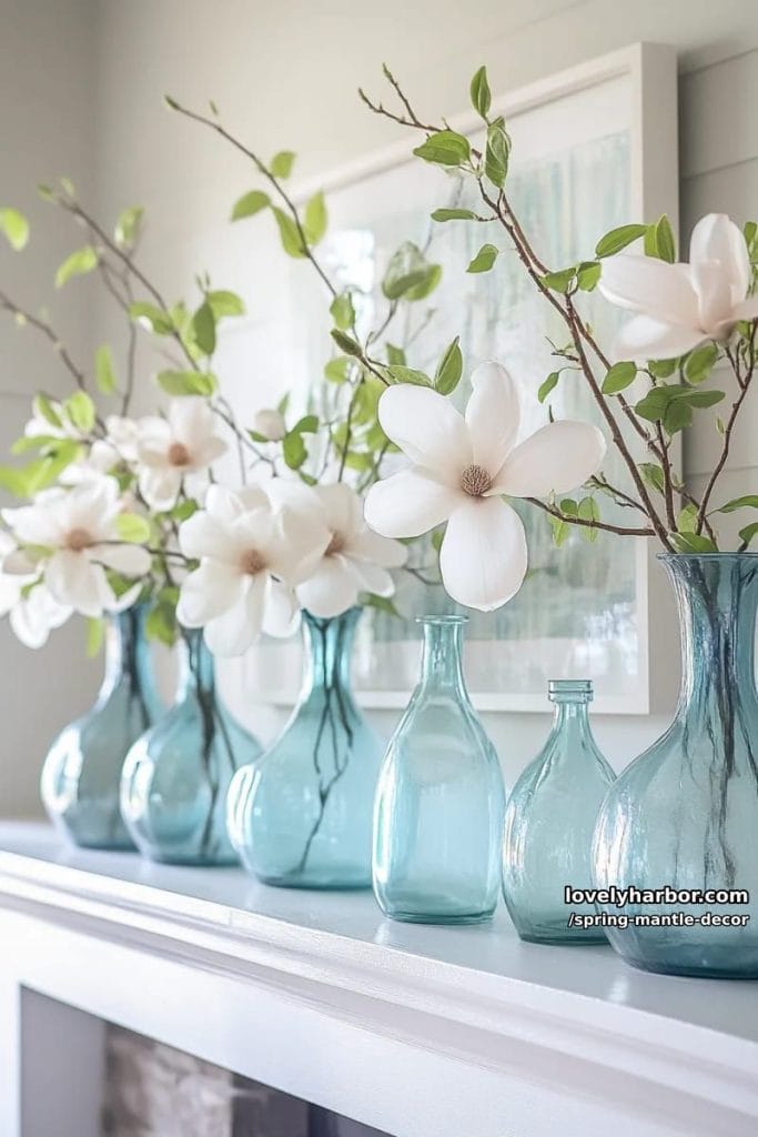 21 Trendy Spring Mantle Decor For A Lively Home - Lovely Harbor