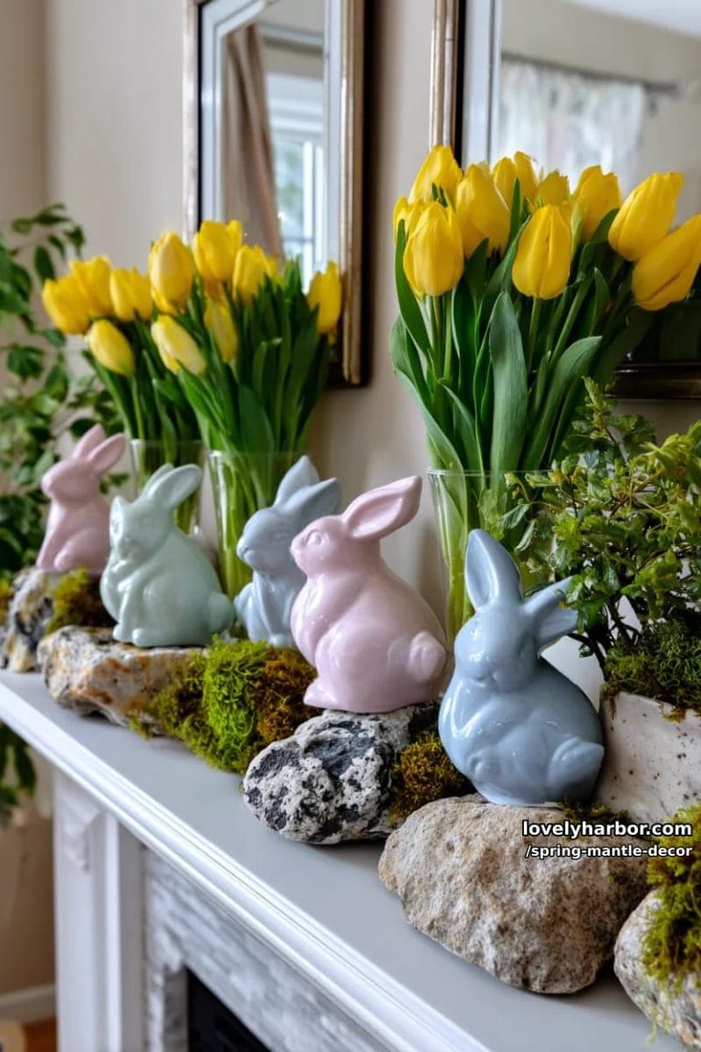 21 Trendy Spring Mantle Decor For A Lively Home - Lovely Harbor