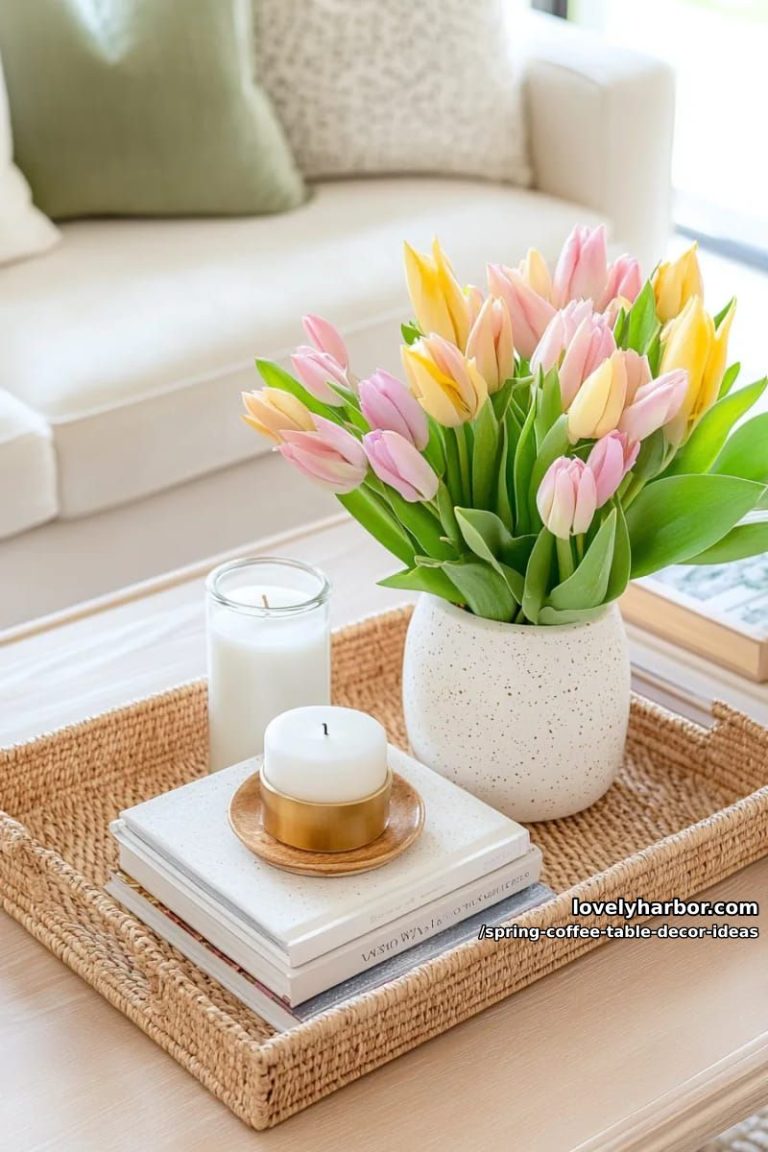15 Elegant Spring Coffee Table Decor Ideas - Lovely Harbor