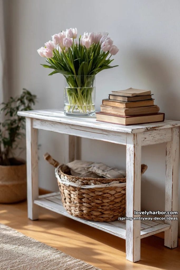 21 Beautiful Spring Entryway Decor Ideas You'll Love - Lovely Harbor