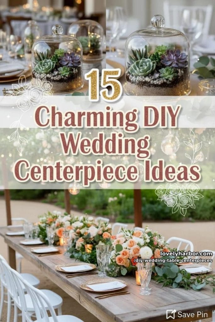 15 Charming DIY Wedding Table Centerpiece Ideas - Lovely Harbor