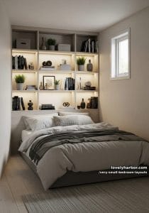 15 Functional Layouts For Very Small Bedrooms - Lovely Harbor