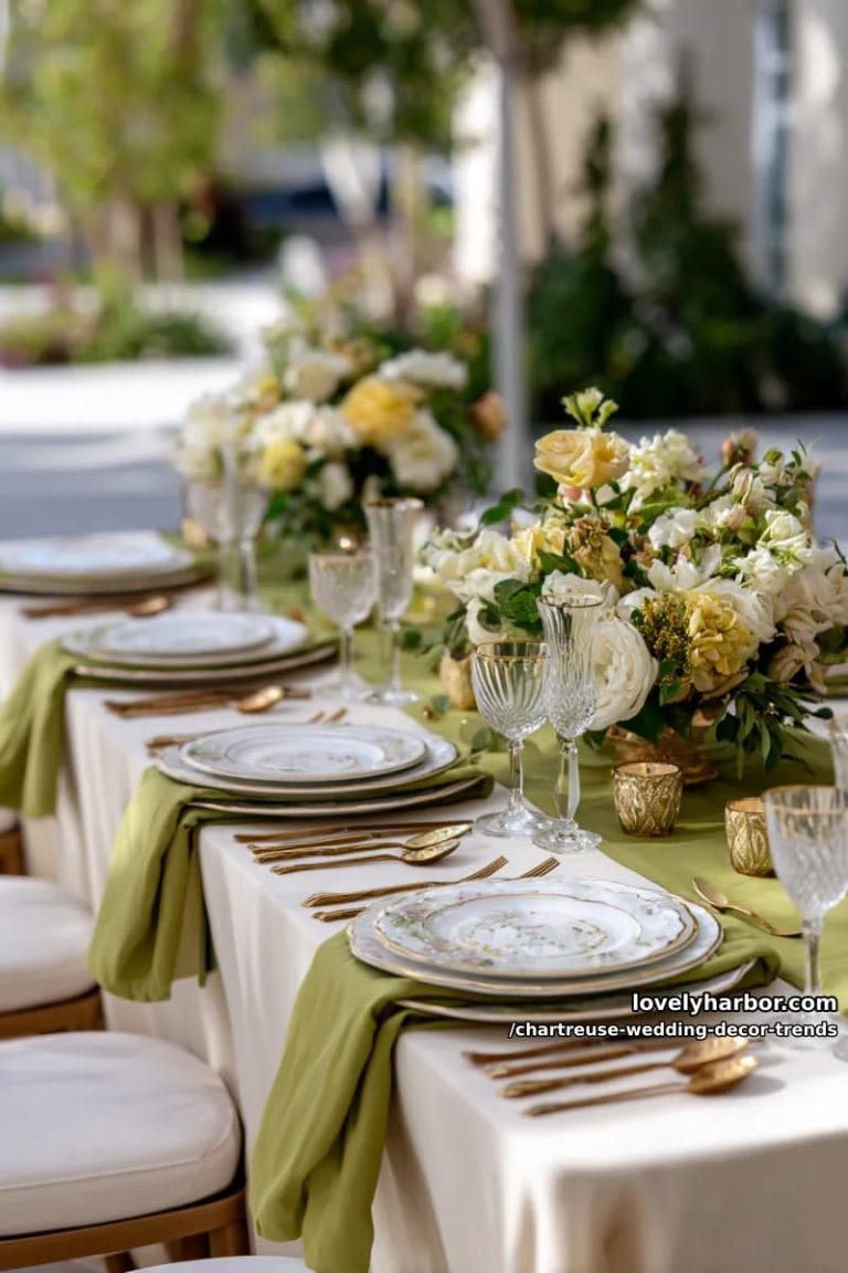 15 Chartreuse Wedding Decor Trends You Should Try - Lovely Harbor