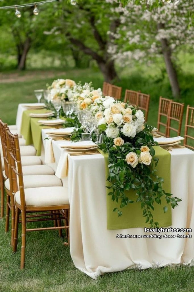 15 Chartreuse Wedding Decor Trends You Should Try - Lovely Harbor