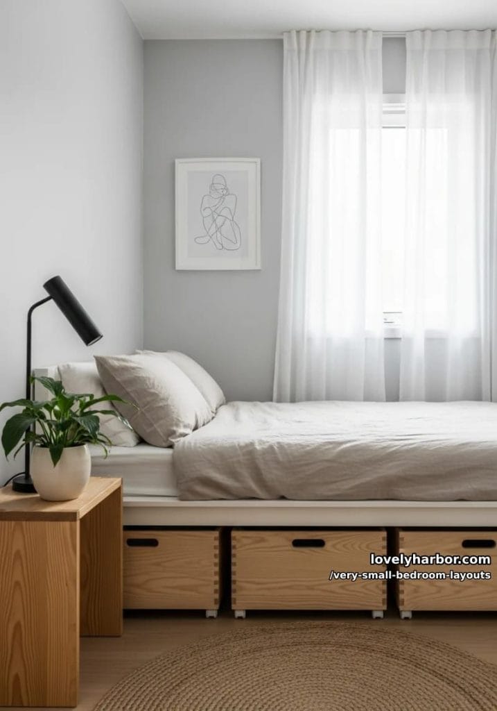 15 Functional Layouts For Very Small Bedrooms - Lovely Harbor