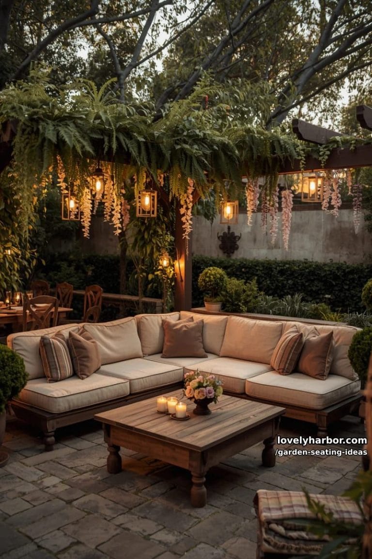 20 Garden Seating Ideas For Outdoor Comfort - Lovely Harbor